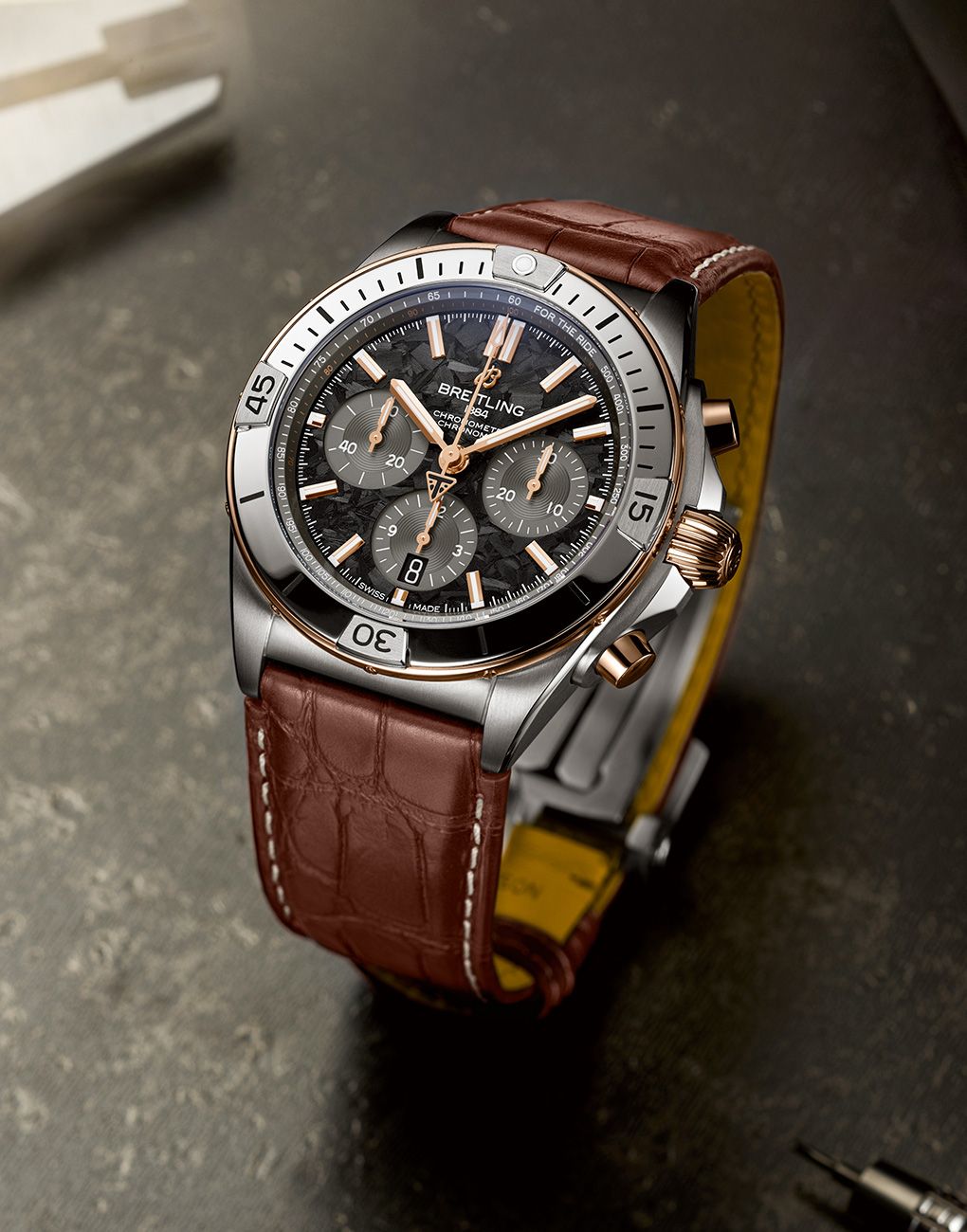 Introducing The Breitling Chronomat B01 42 Triumph In Titanium And Gold